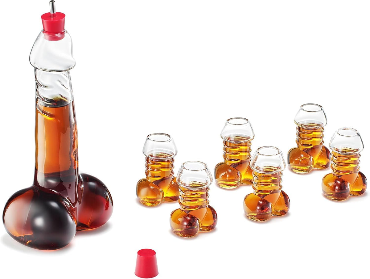 Decanter Set With Glasses Decanter 17OZ Shot Glasses 3OZ For Whiskey L ...