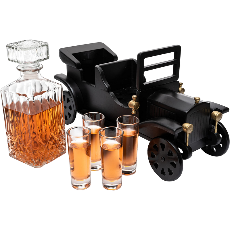 Old Fashioned Car Whiskey Decanter Set, Model T, Very Large 15" x 13 ...