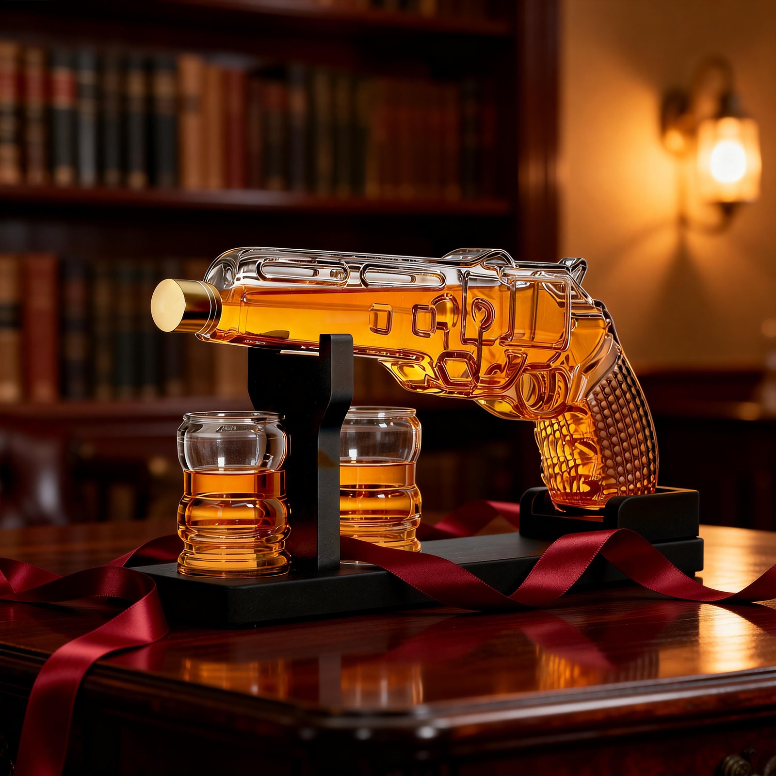 Whiskey Gun Decanter Set + 2 Bullet Glasses - Christmas Birthday Pisto ...