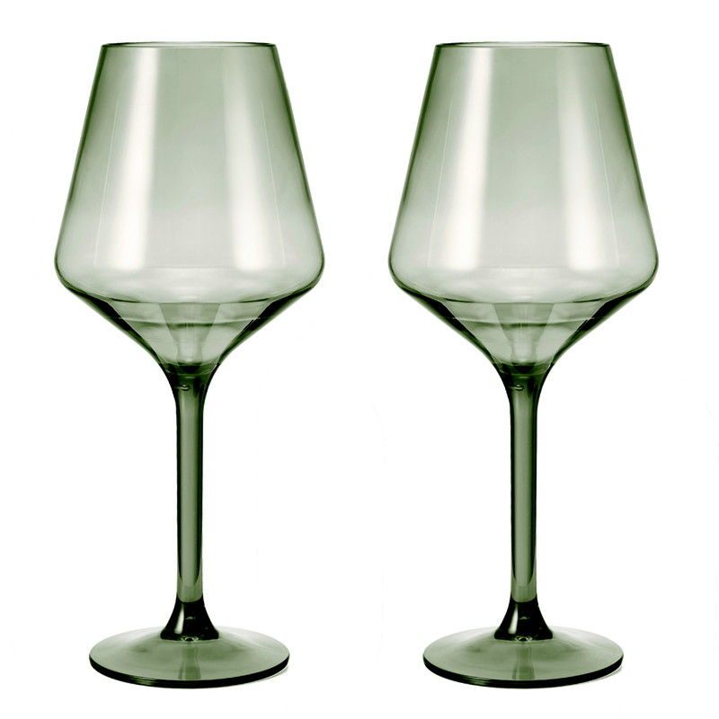 Floating Wine Glasses for Pool - Set of 2-15 OZ Shatterproof Poolside ...